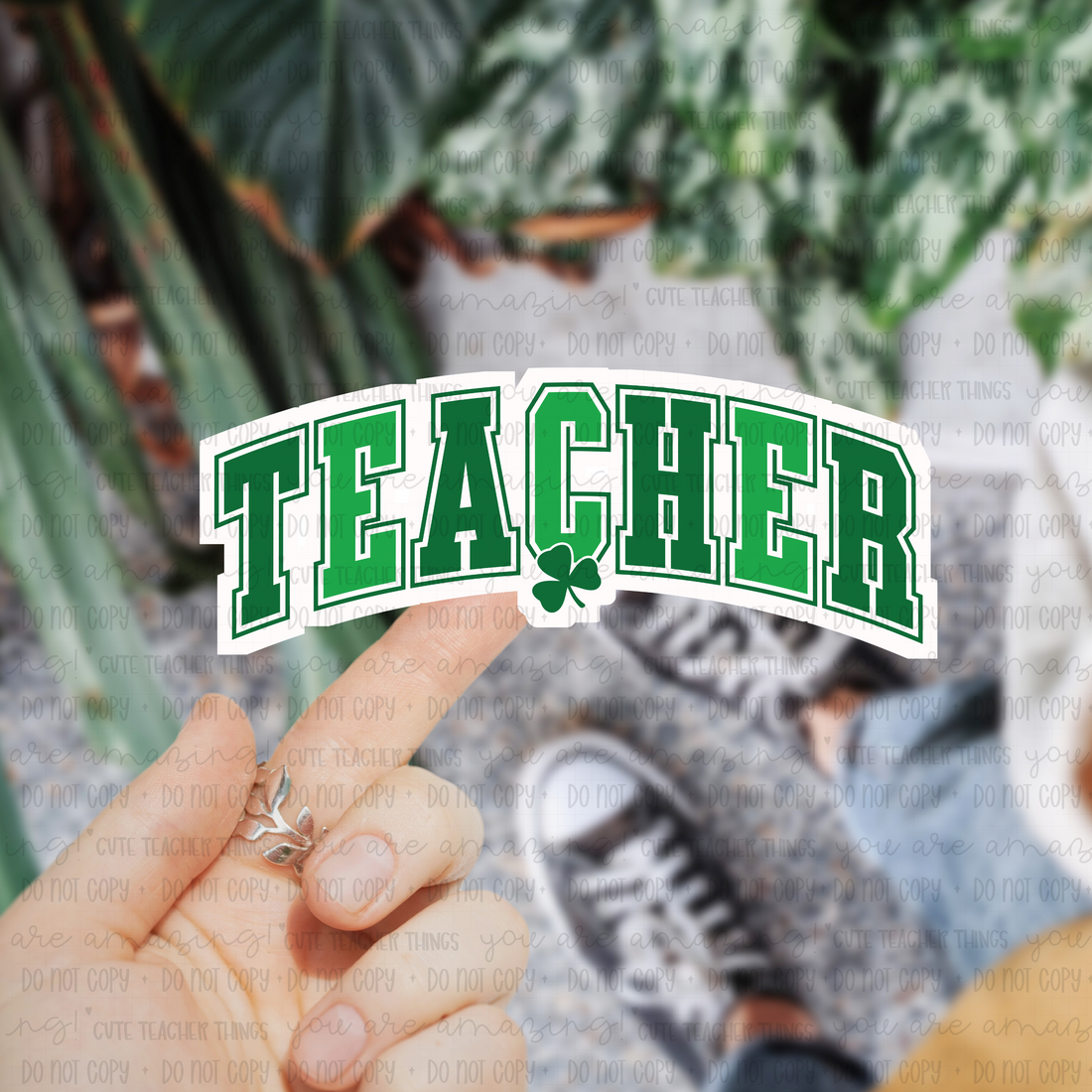 Varsity Teacher Clover Sticker – Cute Teacher Things