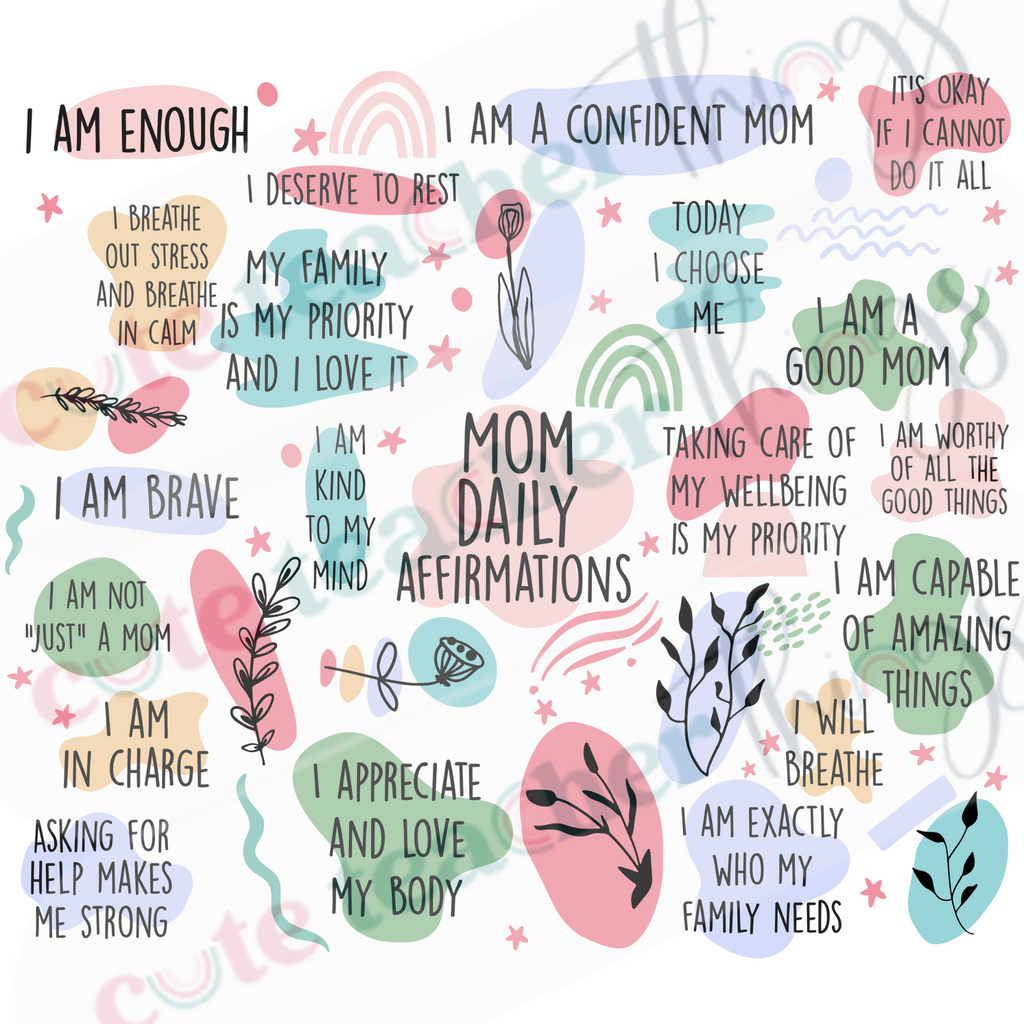 Mom Daily Affirmations Tapered Tumbler – Cute Teacher Things