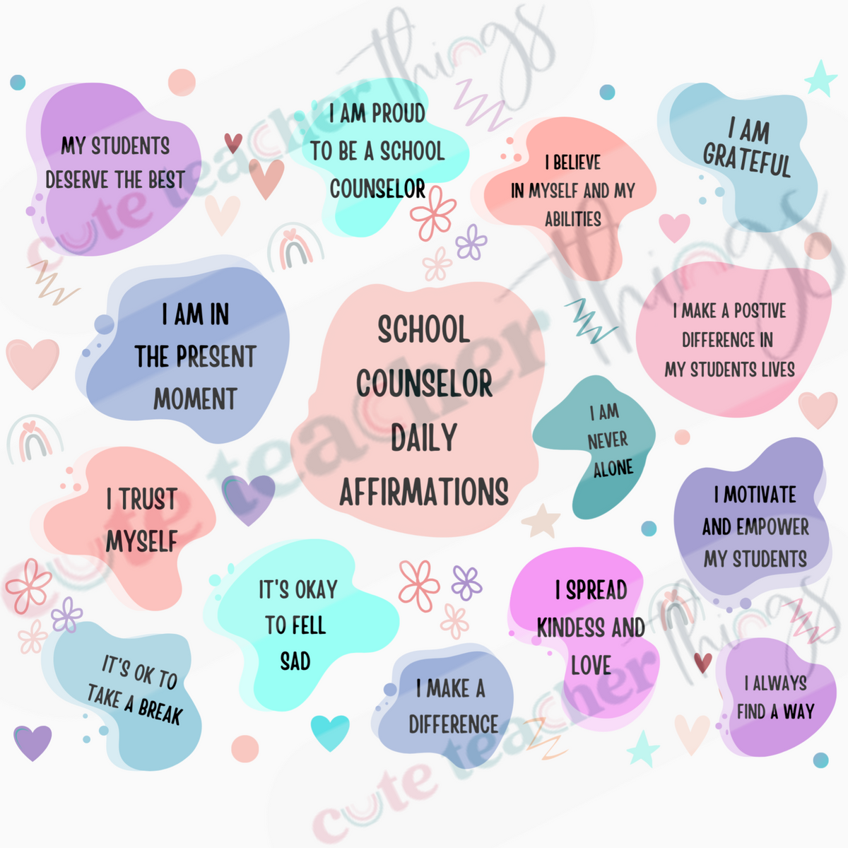 School Counselor Affirmations Tumbler – Cute Teacher Things
